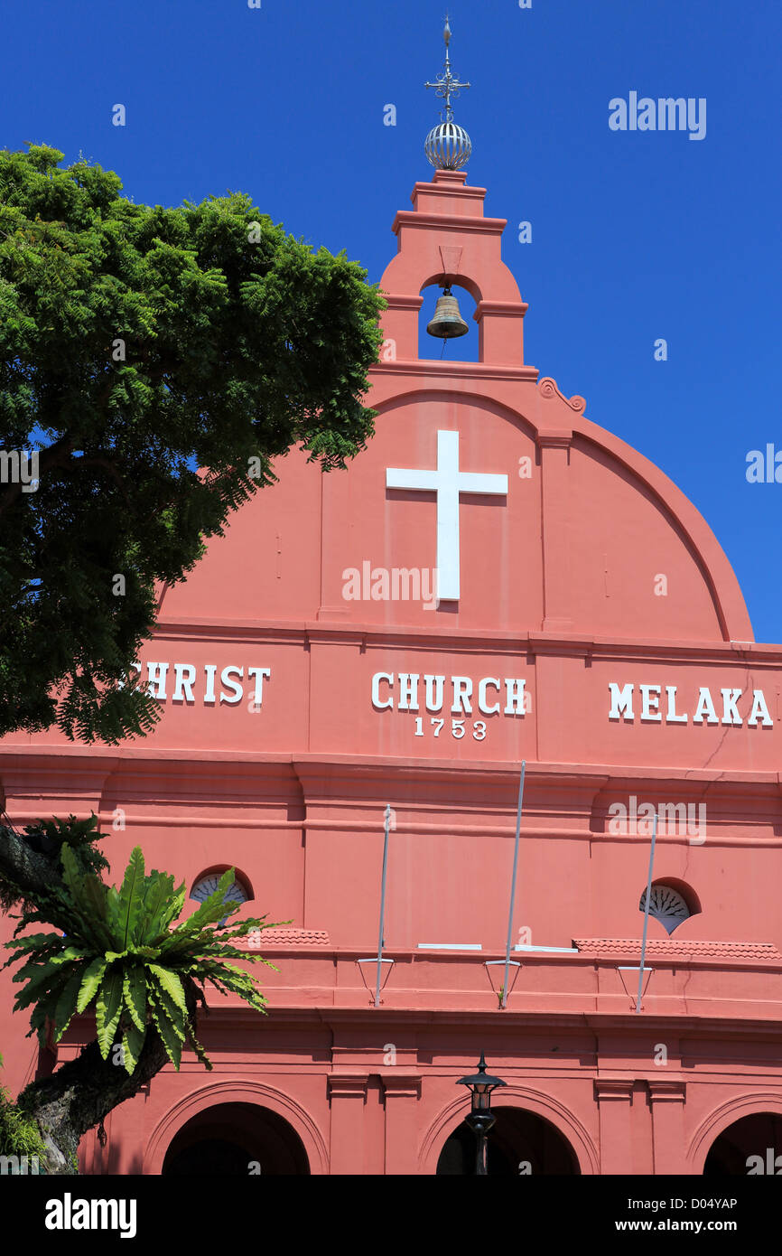 Historic Christ Church in Melaka, Malaysia Stock Photo - Alamy