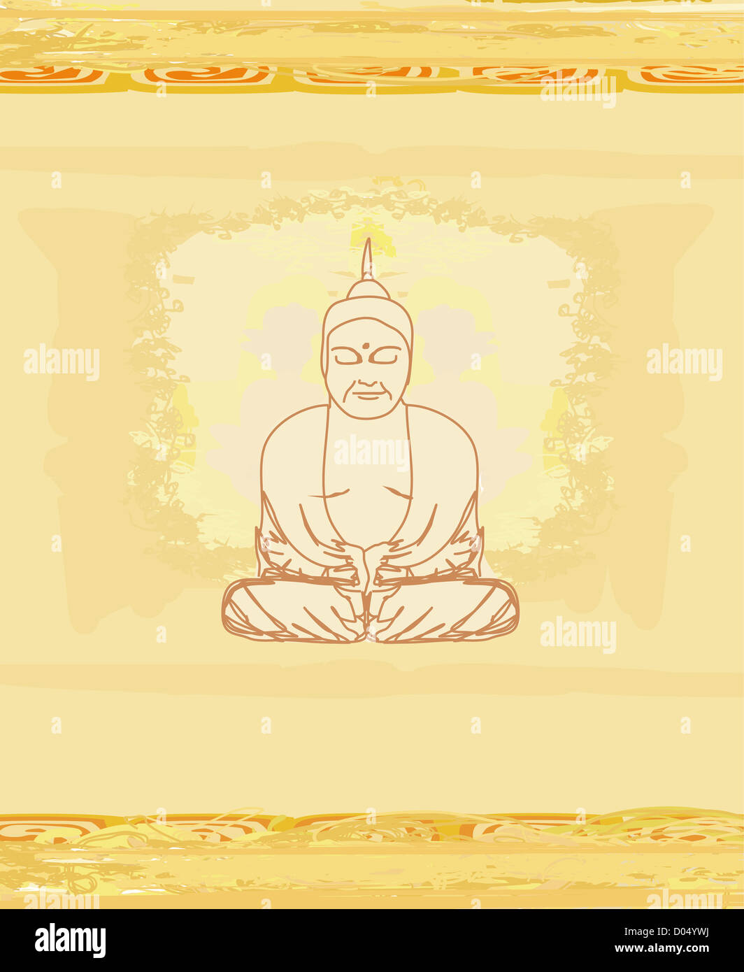 Chinese Traditional Artistic Buddhism Pattern Stock Photo - Alamy