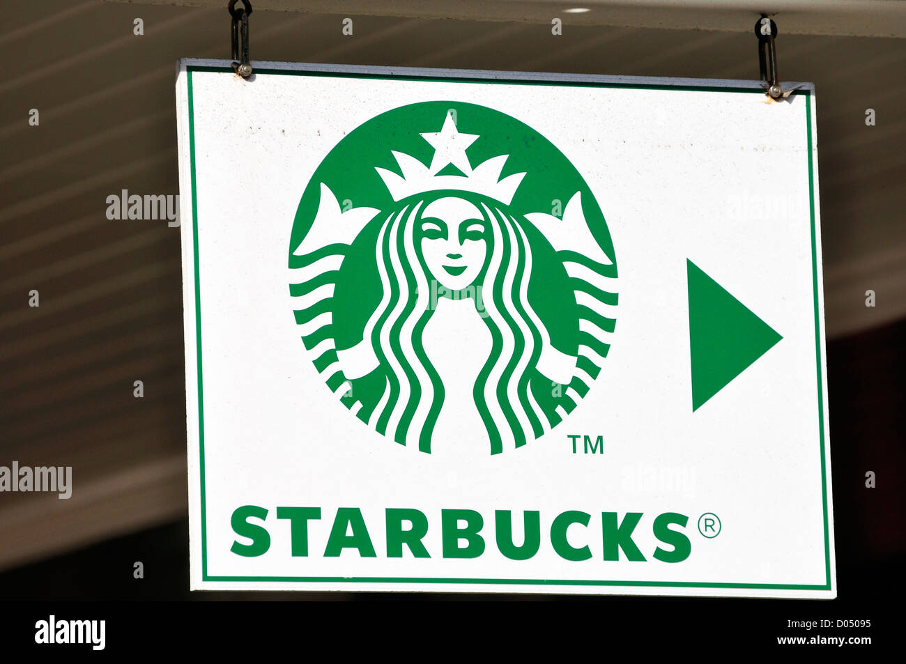 Starbucks cafe sign Stock Photo - Alamy