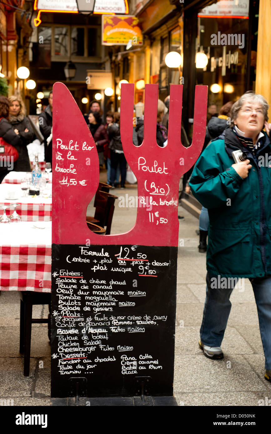 menu board outside a restaurant in Paris Stock Photo - Alamy