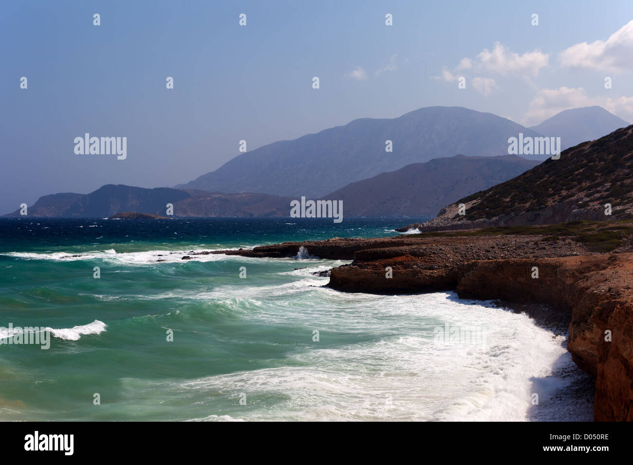 The sea coast of the island of Crete by the Libyan sea Stock Photo - Alamy