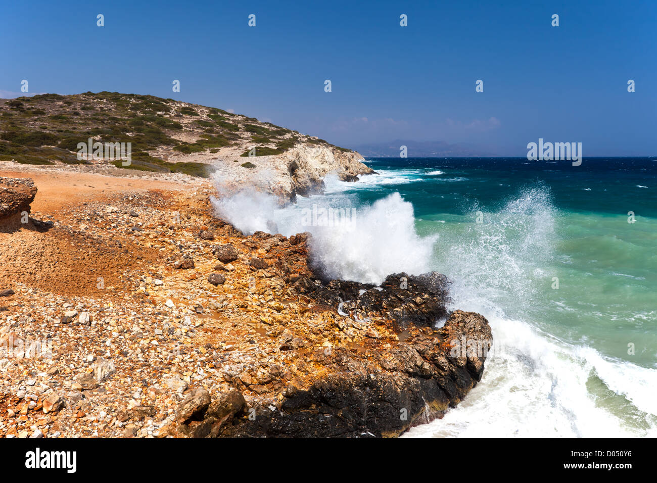 The sea coast of the island of Crete by the Libyan sea Stock Photo - Alamy