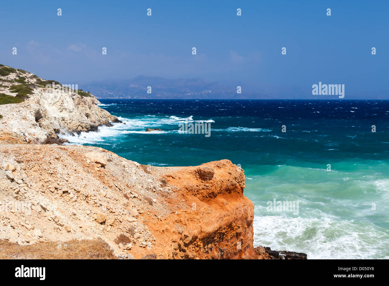 The sea coast of the island of Crete by the Libyan sea Stock Photo - Alamy