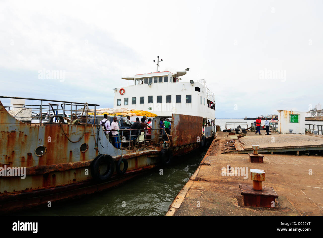 The ferry starts to pull away from the quay at Maputo to cross Maputo ...