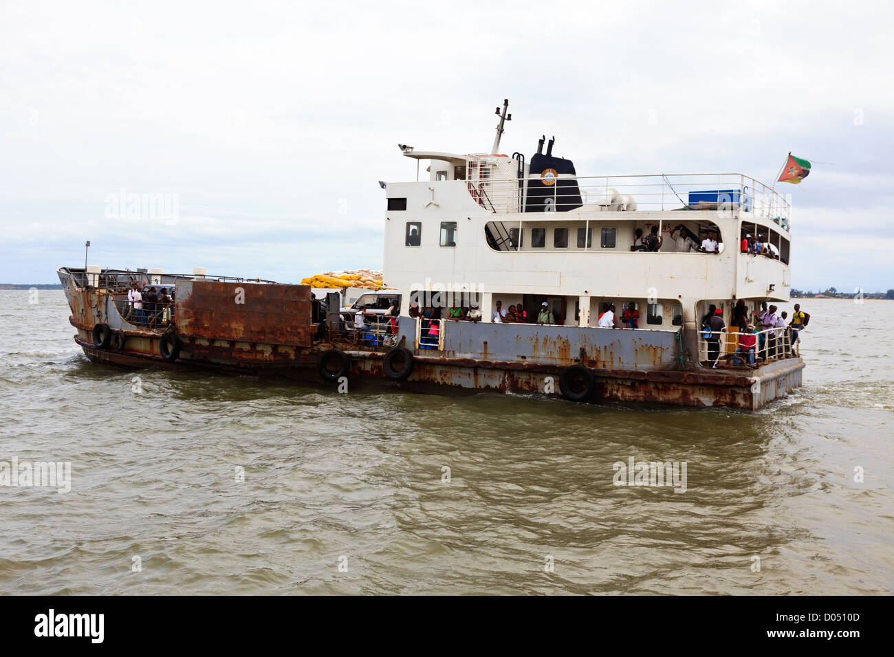 The ferry at Maputo leaves the quay at Maputo to cross to Catembe on ...