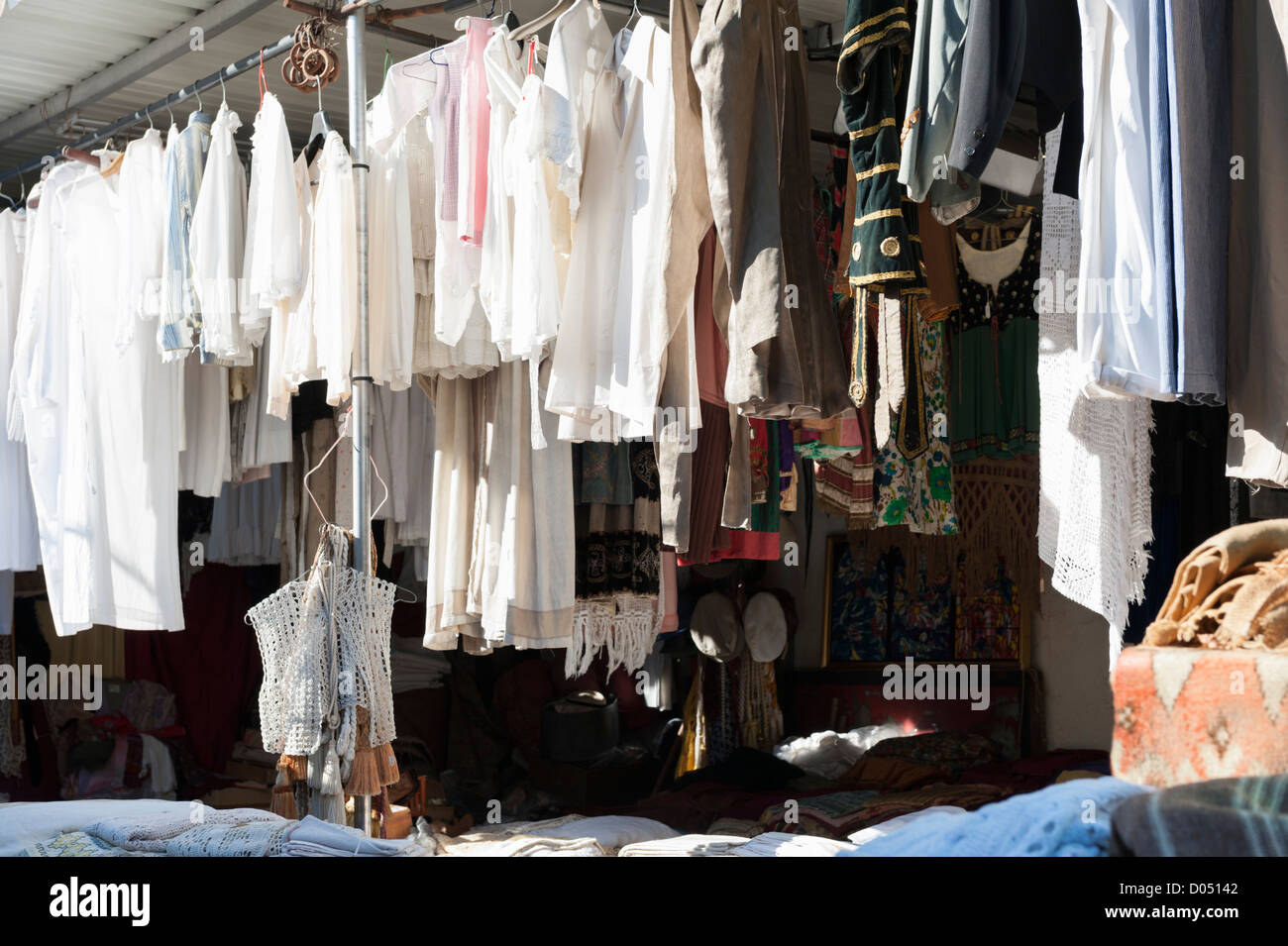 Marché aux Puces (flea market) at St-Ouen near to Clignancourt in the north of Paris, France ...
