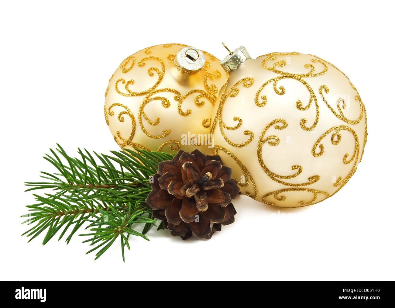 Evergreen branch decoration Cut Out Stock Images & Pictures - Alamy