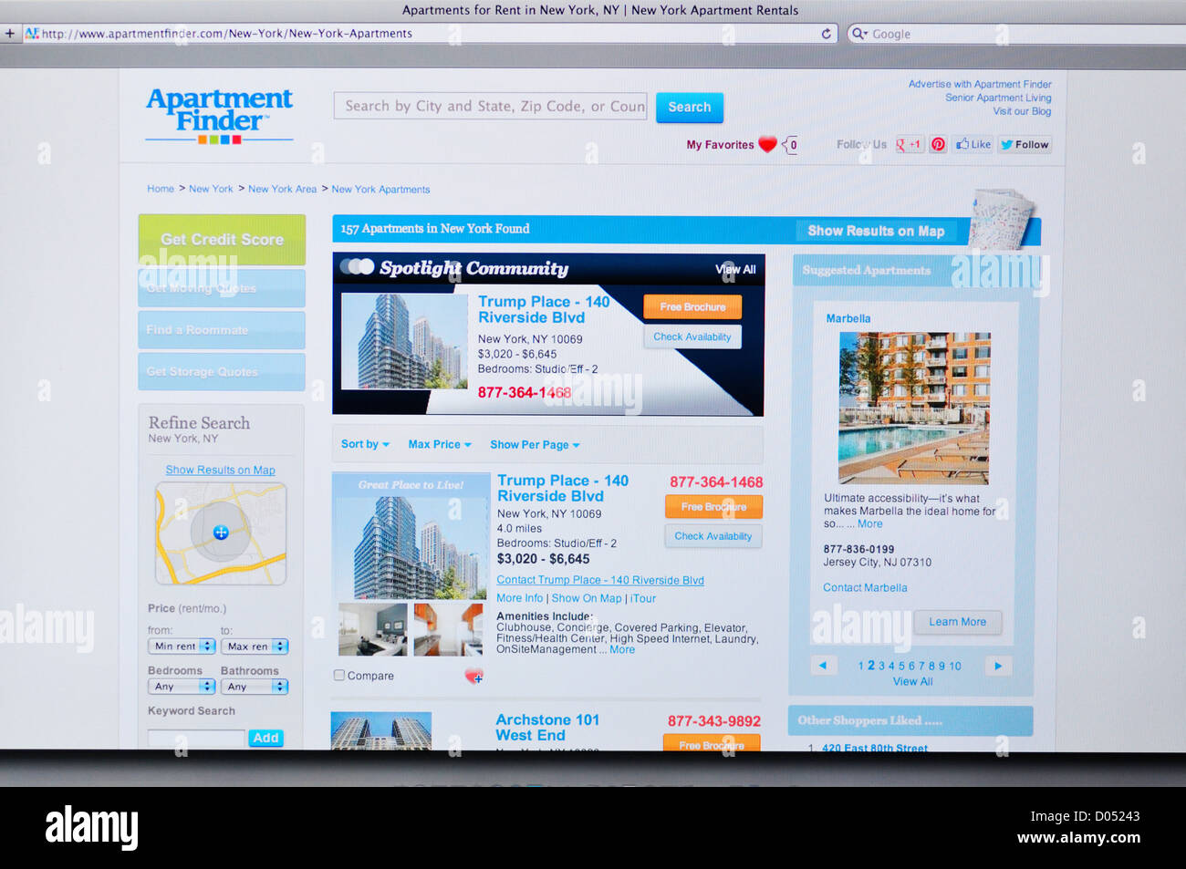 Apartment Finder website Stock Photo - Alamy