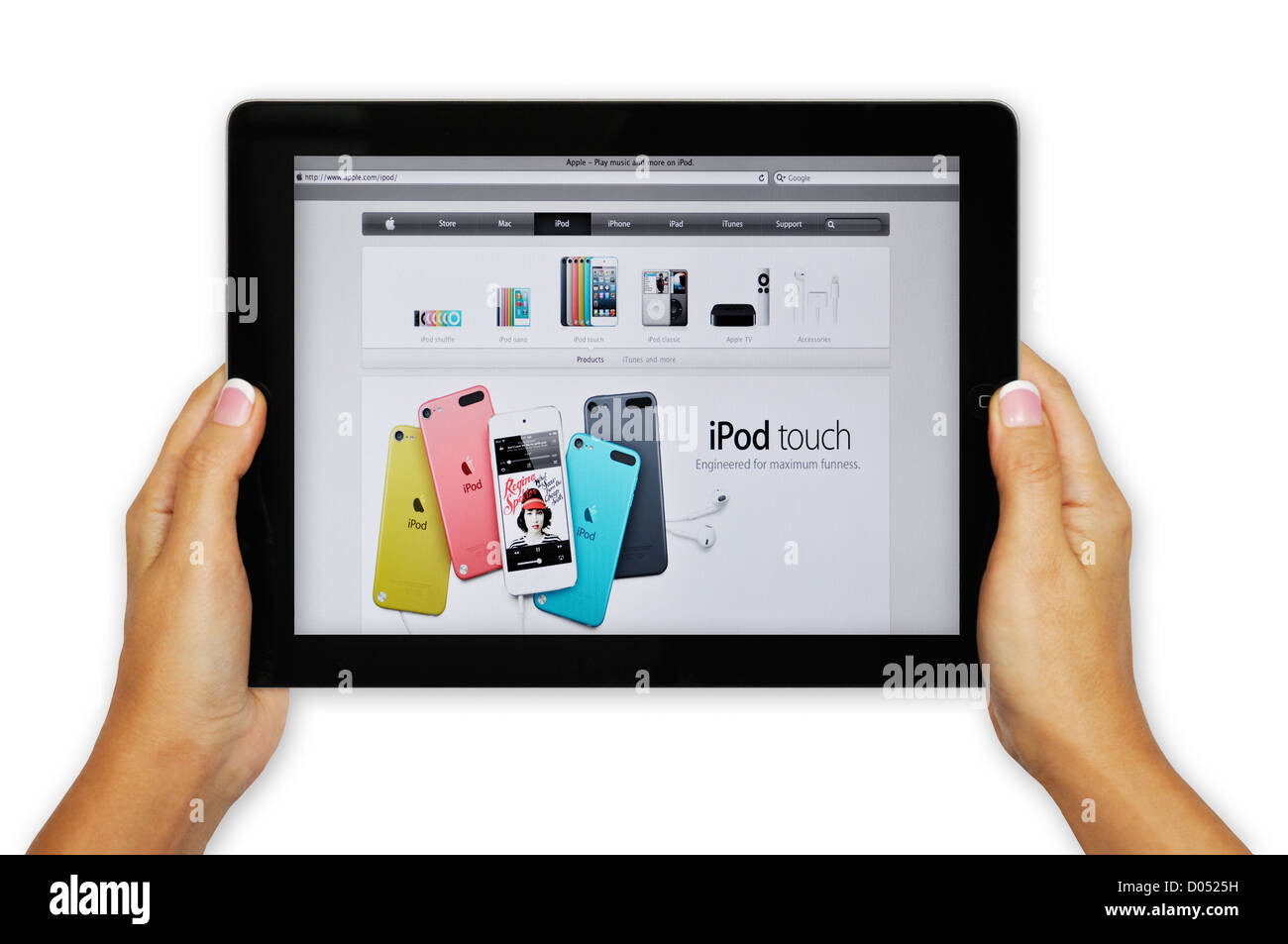 Apple store website - iPod Touch Stock Photo - Alamy