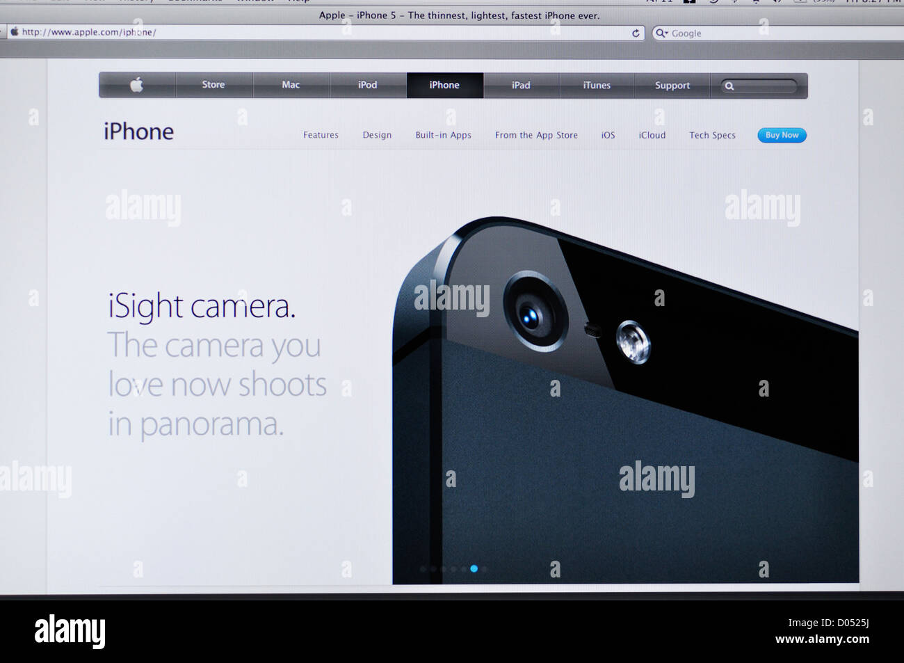 Apple store website - iSight camera Stock Photo - Alamy
