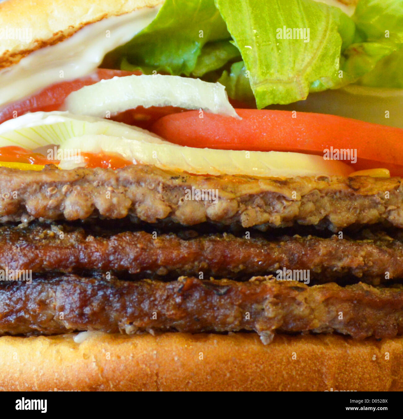 Burger macro shot Stock Photo - Alamy