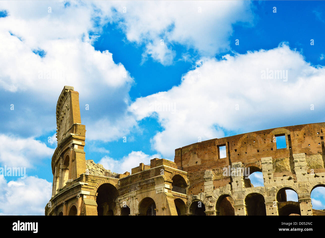 Colosseum in Rome with blue sky Stock Photo - Alamy