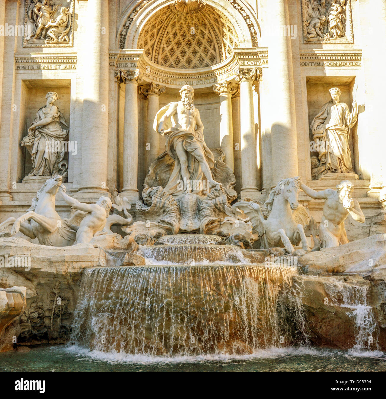 Baroque Trevi Fountain (Fontana di Trevi) in Rome - Italy Stock Photo ...