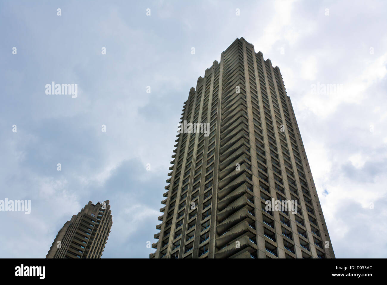 Buildings at Barbican Estate, London. The residential complex is an ...