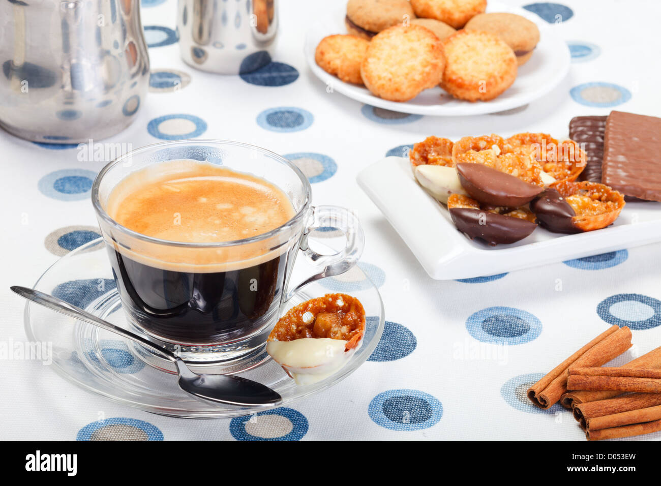 Morning coffee and cookies Stock Photo - Alamy