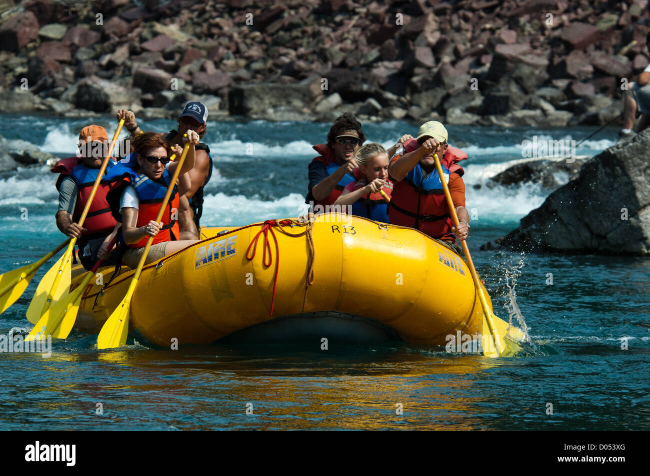 Whitewater Rafters Family High Resolution Stock Photography and Images ...