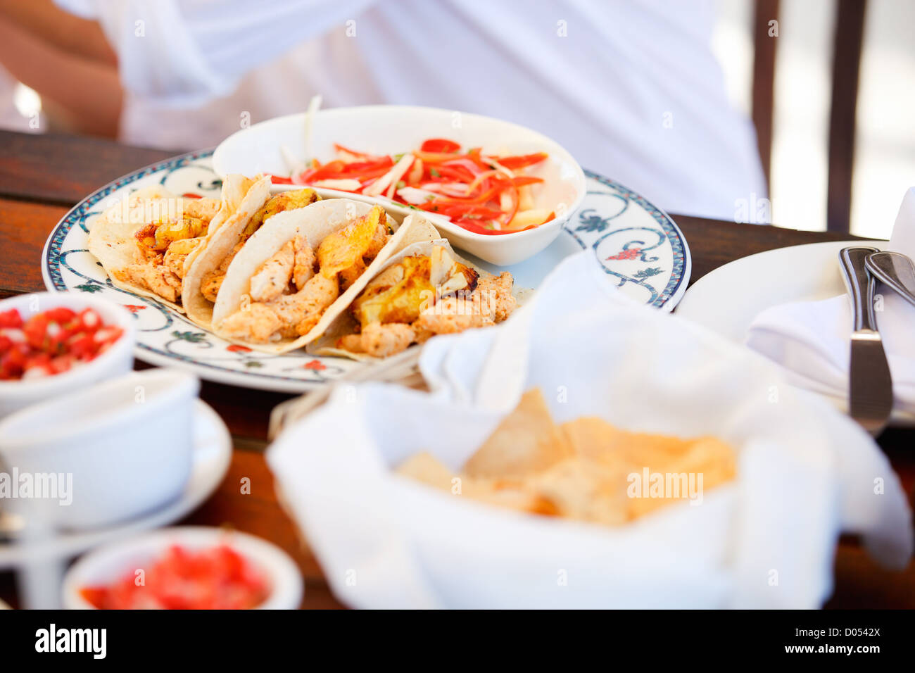 Delicious mexican tacos Stock Photo - Alamy