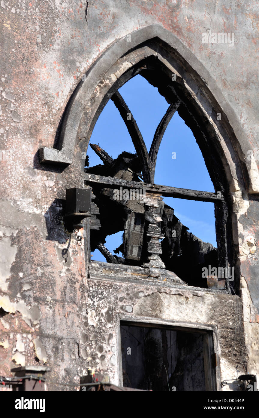 Burnt down church, Nassau, Bahamas Stock Photo - Alamy