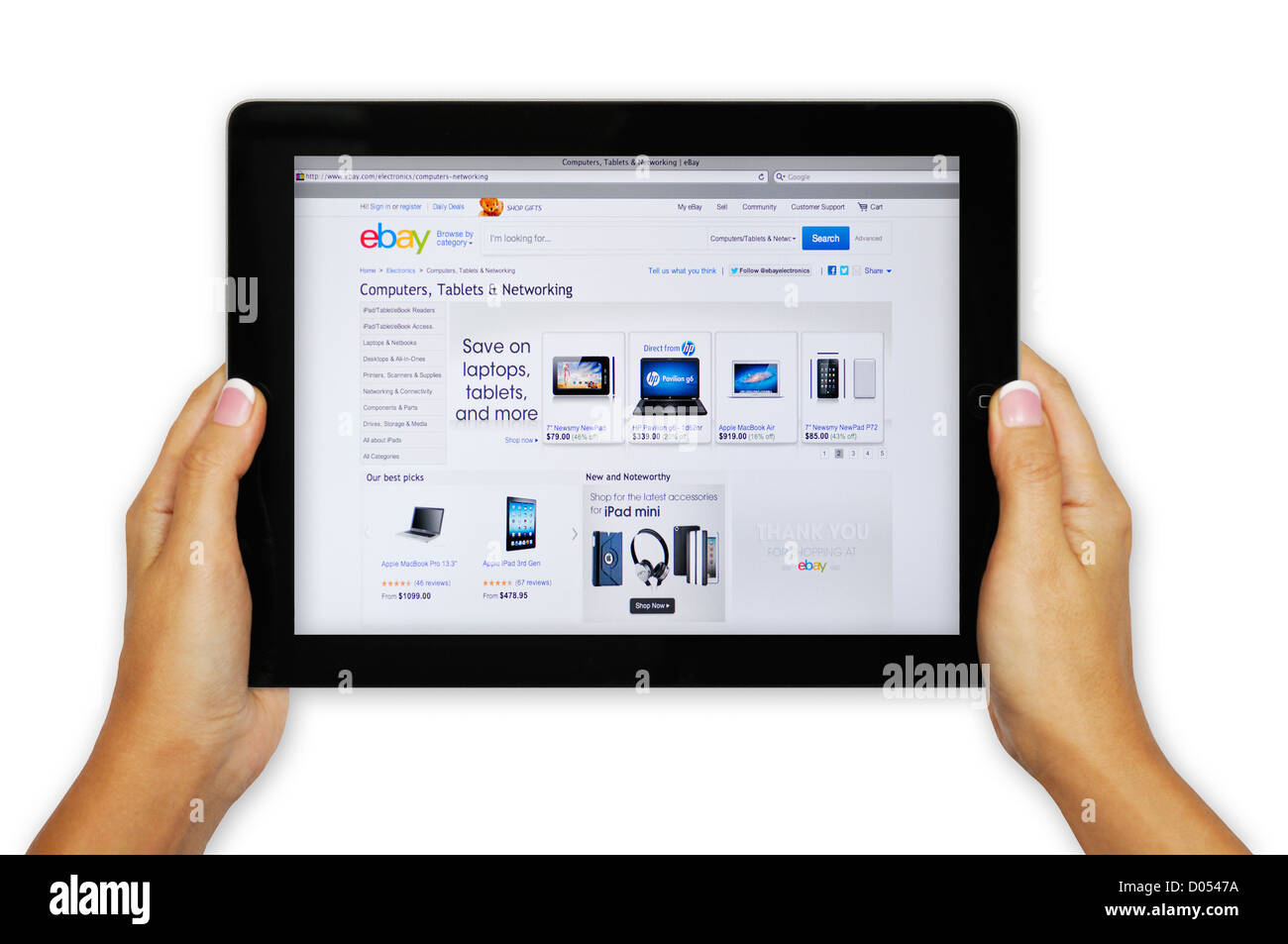 iPad screen showing Ebay website - online shopping Stock Photo - Alamy