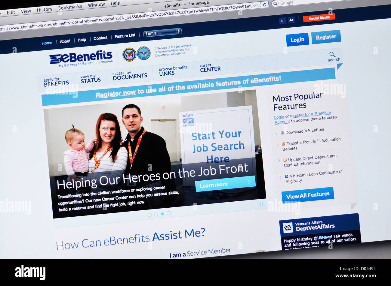 eBenefits website - United States government website to assist veterans ...