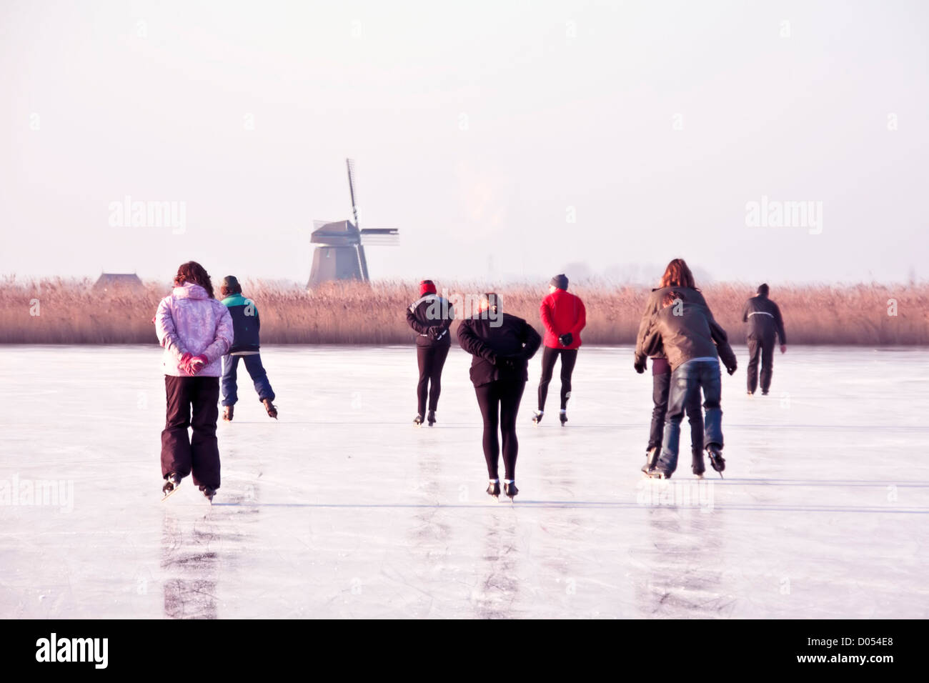 Dutch winter ice skating ice hi-res stock photography and images - Alamy
