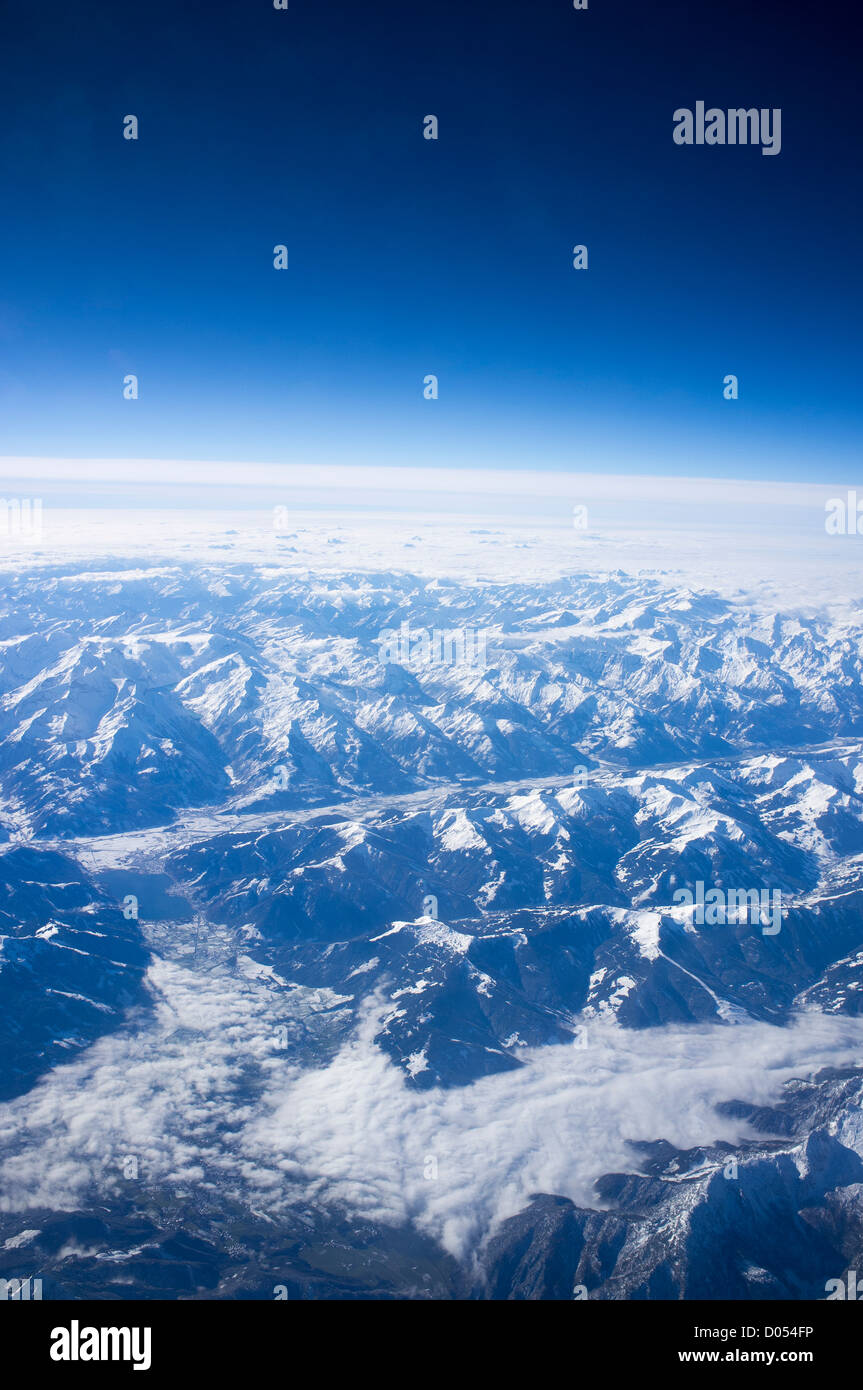 Aerial view of the Italian Alps Stock Photo - Alamy