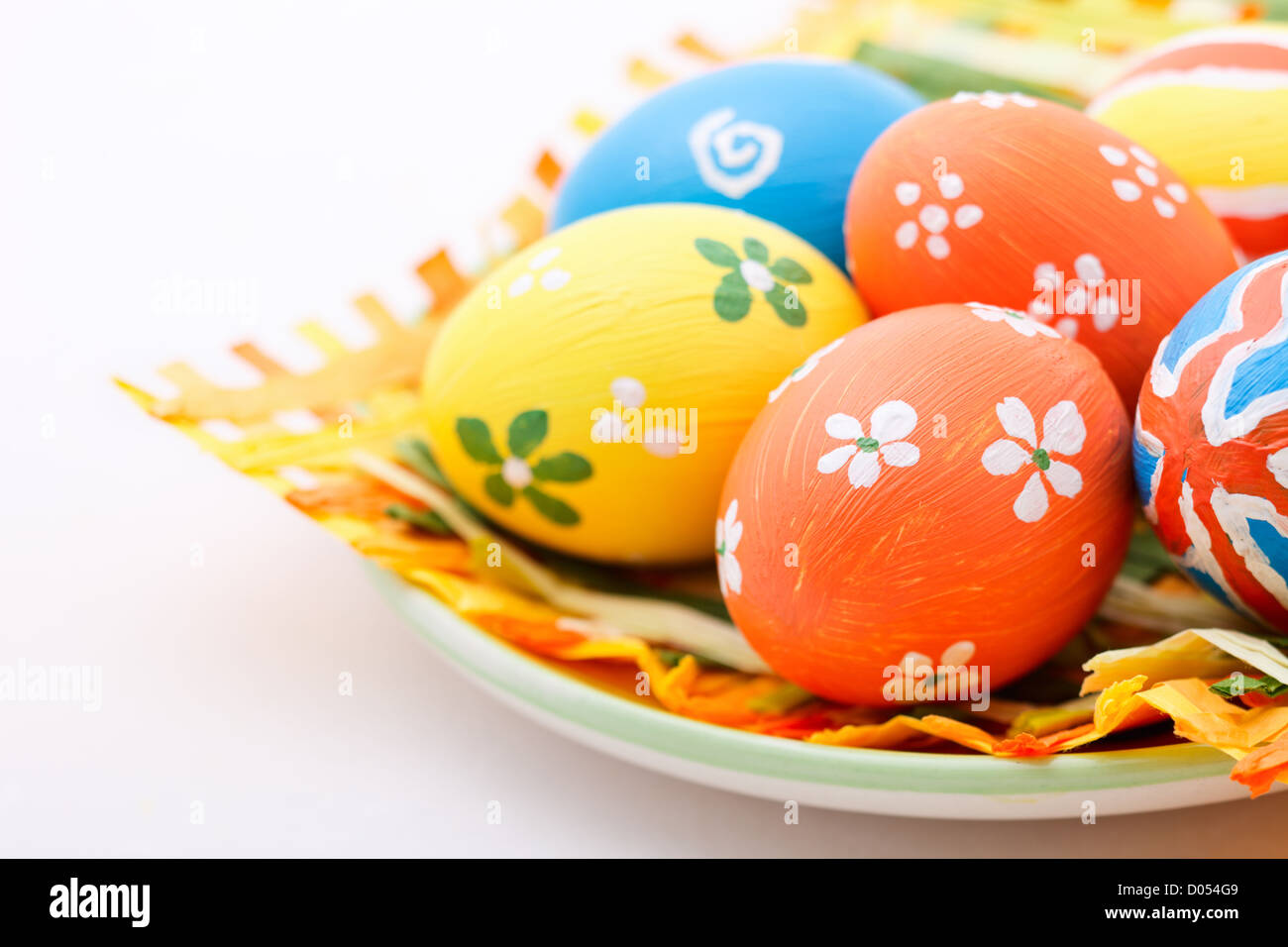 Hand painted Easter eggs Stock Photo - Alamy