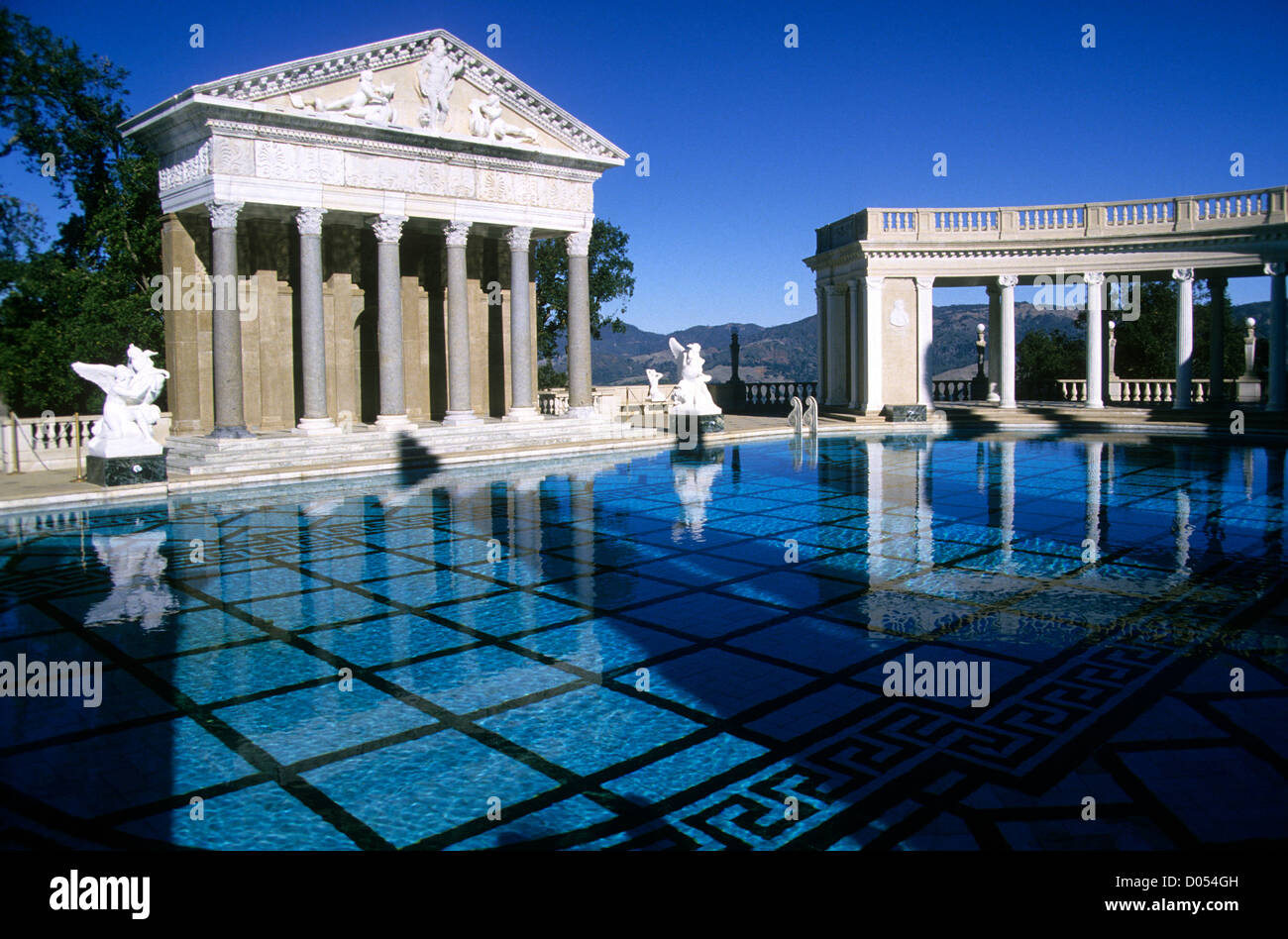 Hurst Castles swimming pool, California, USA Stock Photo - Alamy