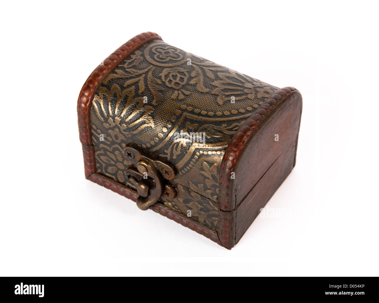 Retro styled treasure chest, isolated on white background Stock Photo ...
