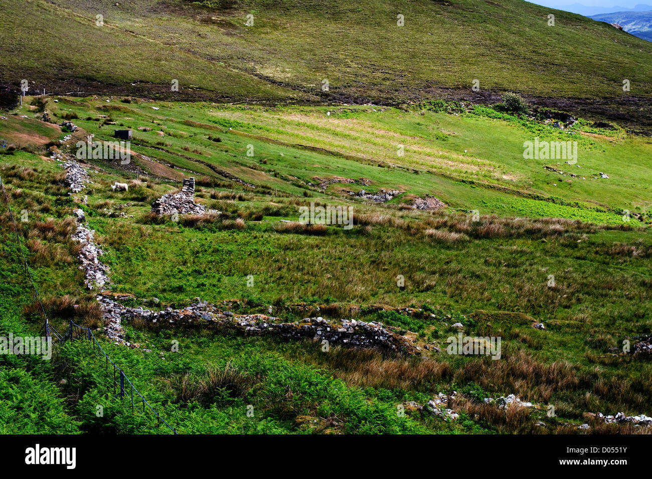 Remains of crofts the cleared village of Suisnish near Torrin Broadford ...