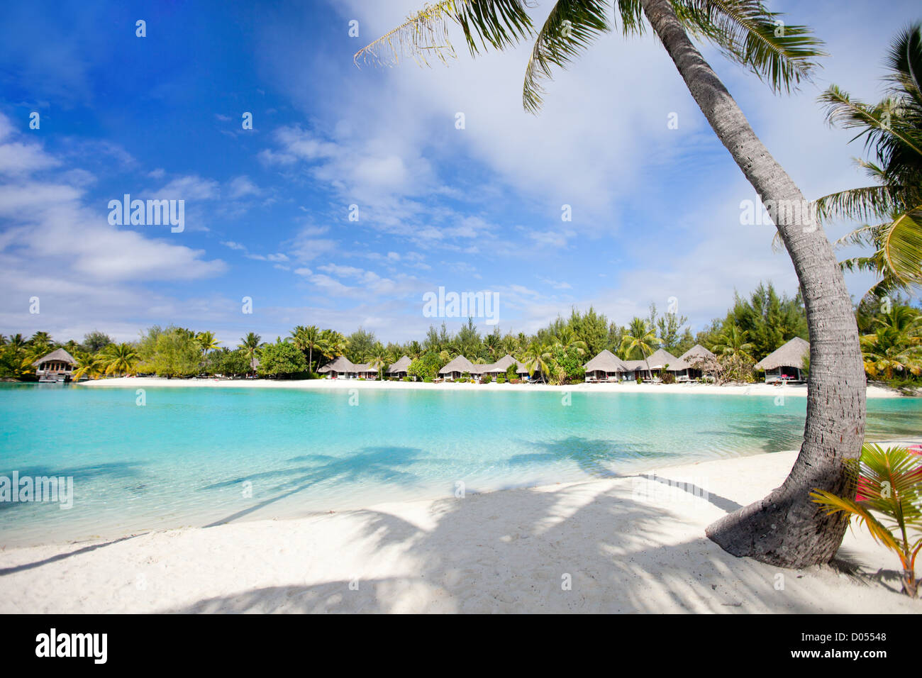 Beautiful beach on Bora Bora Stock Photo - Alamy