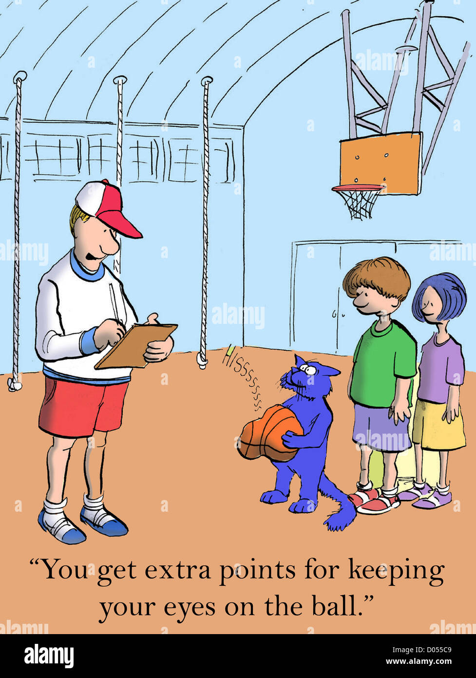 "You get extra points for keeping your eyes on the ball Stock Photo - Alamy