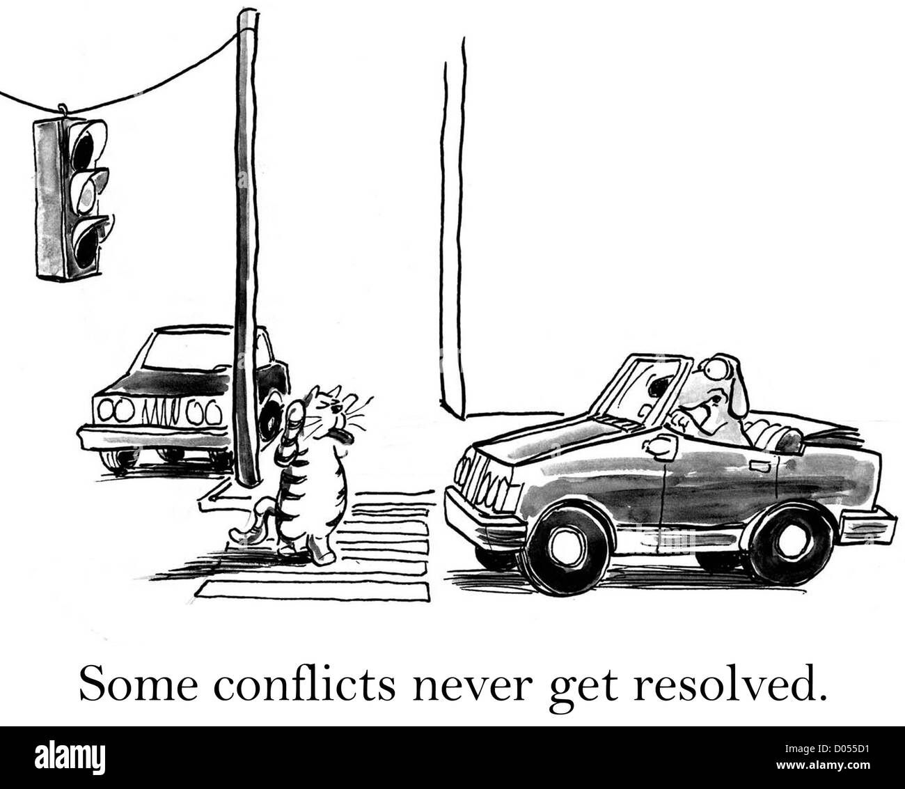Conflict resolution cartoon Black and White Stock Photos & Images - Alamy