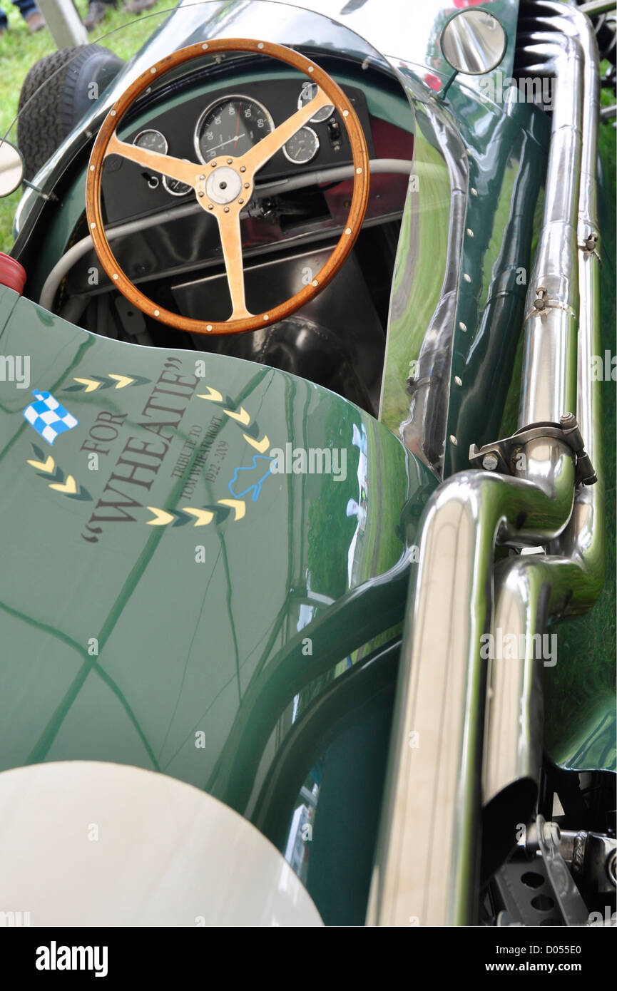 The cockpit of a classic car at Cholmondeley castle pageant of power ...