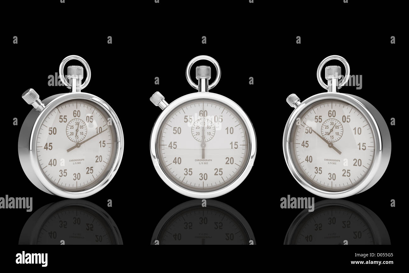 Stop Watch with Clipping Path for Dials and Watch and Ground Reflection ...