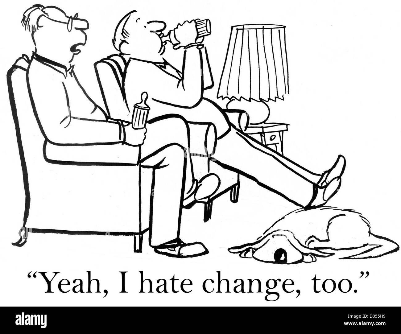 Business cartoon fear change hi-res stock photography and images - Alamy