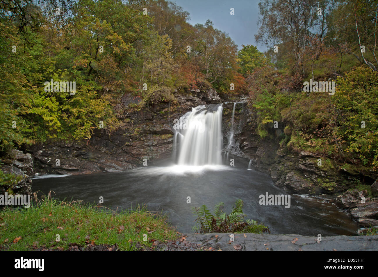 Falloch falls, Waterfall in the trossachs Scotland Stock Photo - Alamy