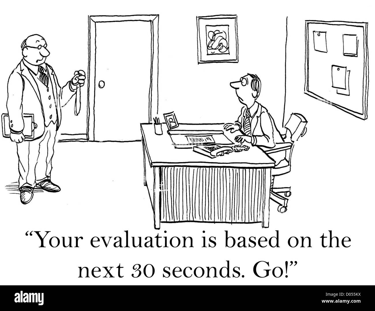Performance Review Cartoon On Evaluation High Resolution Stock ...