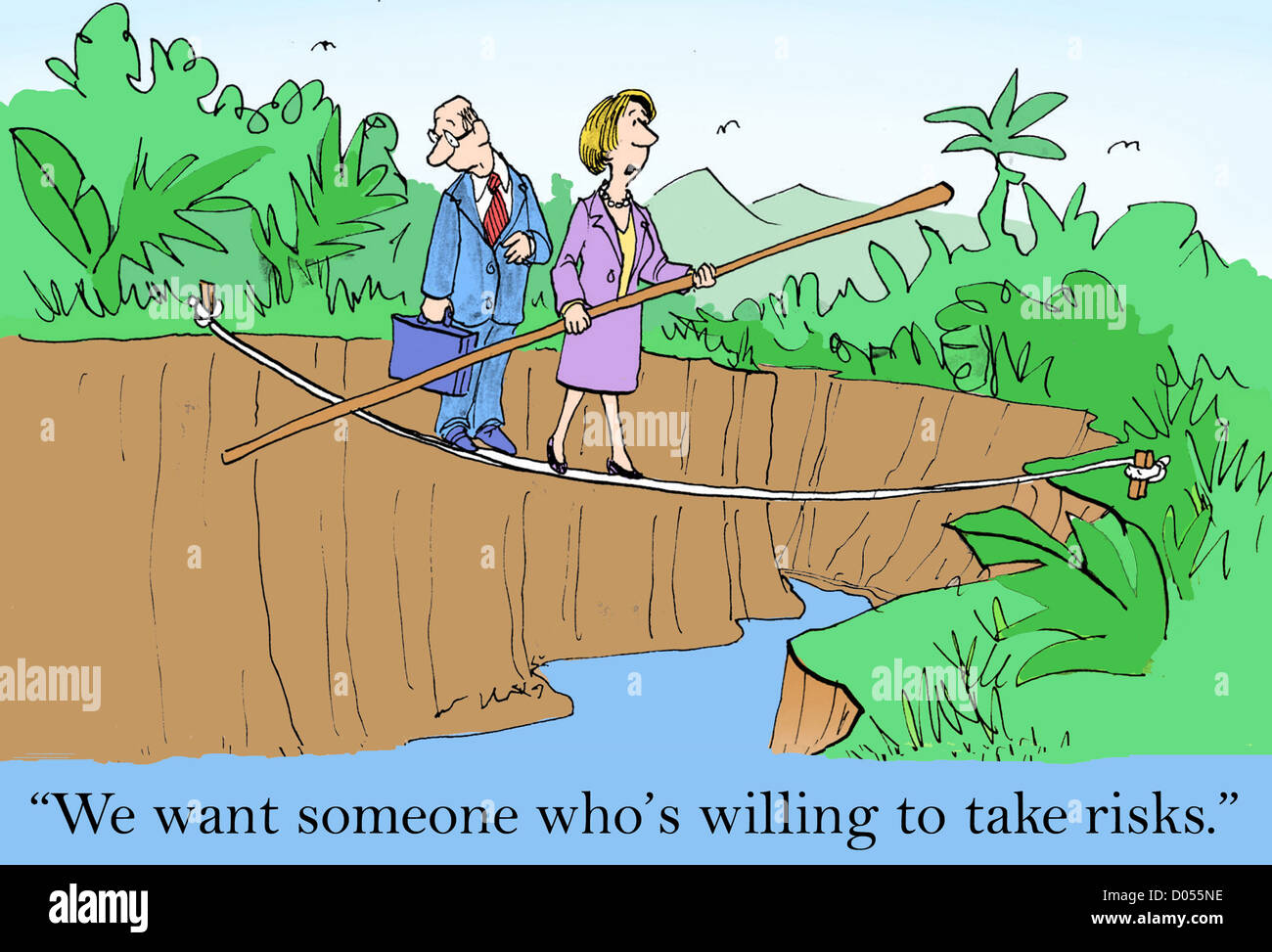 Business cartoon risk taking hi-res stock photography and images - Alamy