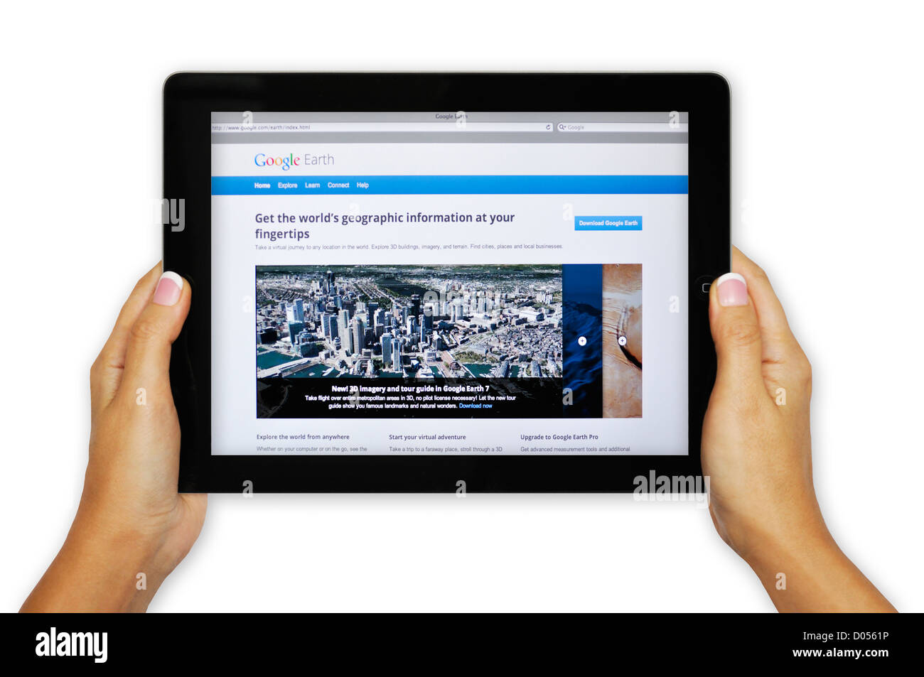 Ipad google earth map hi-res stock photography and images - Alamy