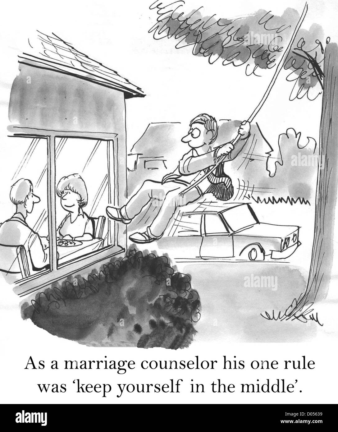 Divorce cartoons Black and White Stock Photos & Images - Alamy