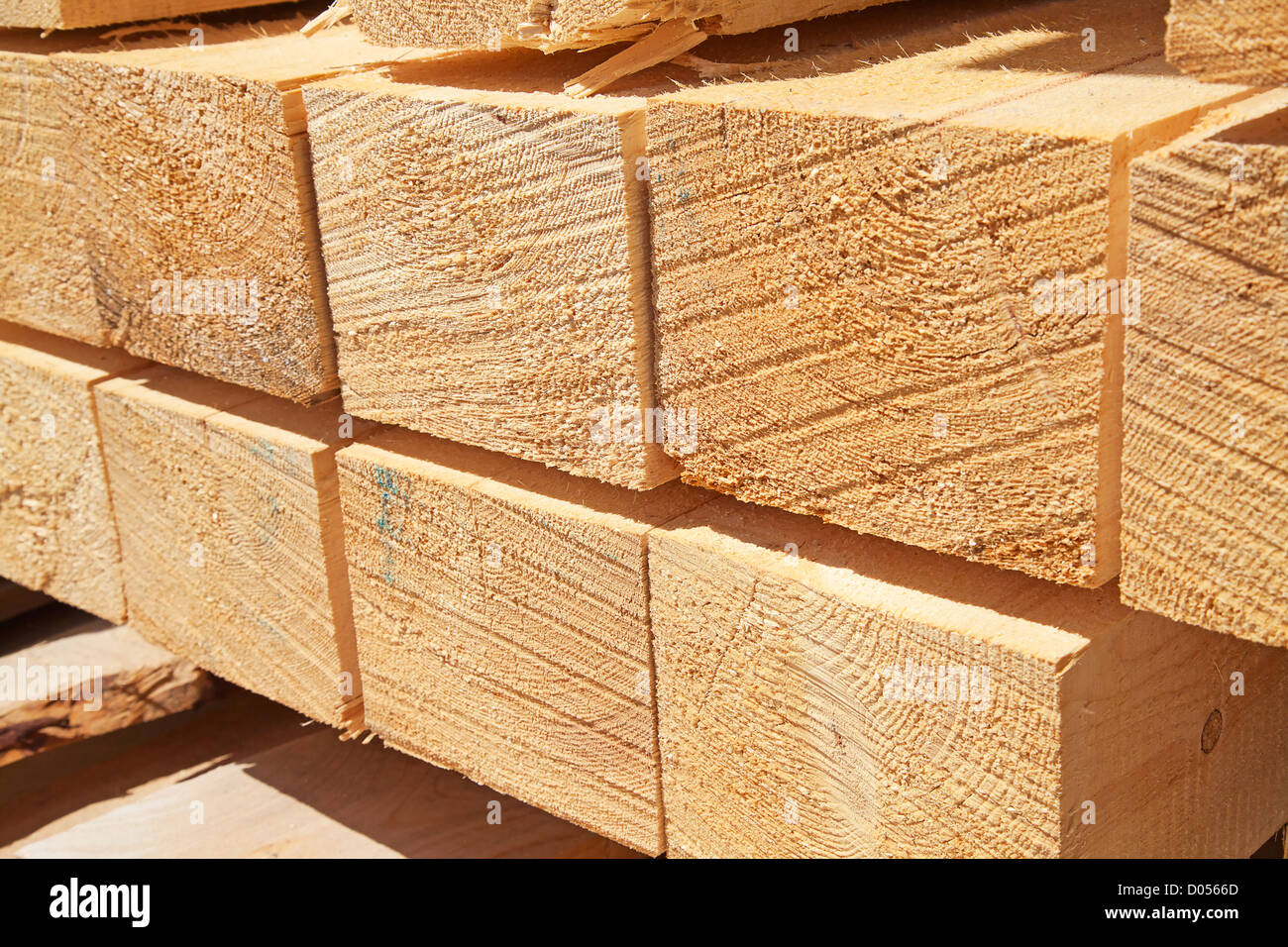Stack of new wooden studs at the lumber yard Stock Photo - Alamy