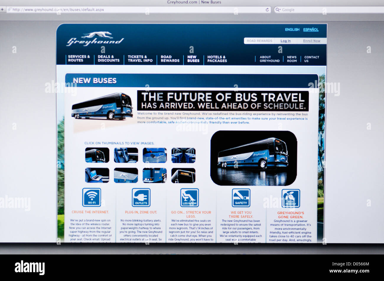 Greyhound bus website Stock Photo - Alamy