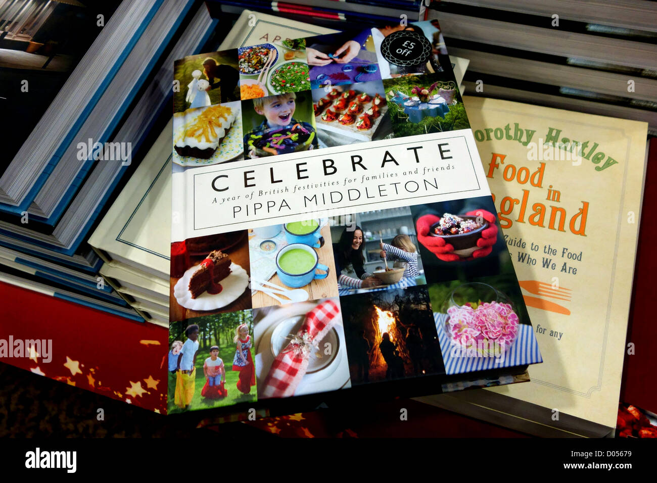 Pippa Middleton's book Celebrate on sale in London bookshop Stock Photo ...