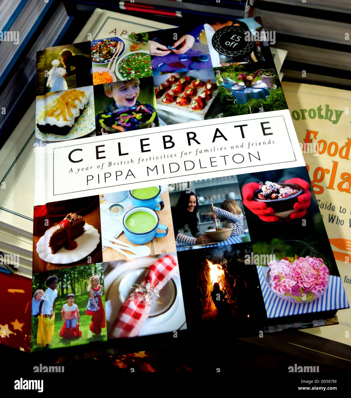 Pippa Middleton's book Celebrate on sale in London bookshop Stock Photo ...