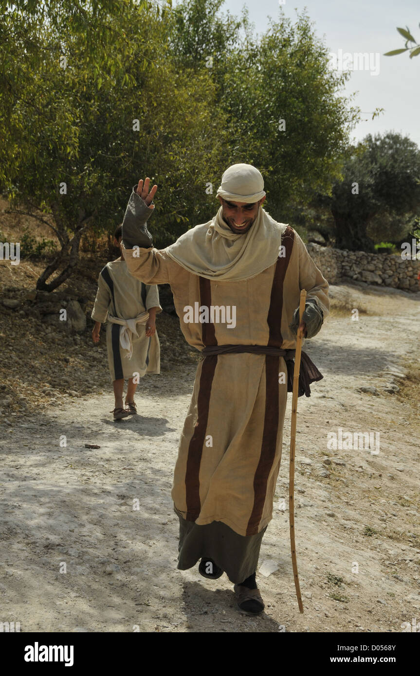 man and boy in israel nazareth village Stock Photo - Alamy