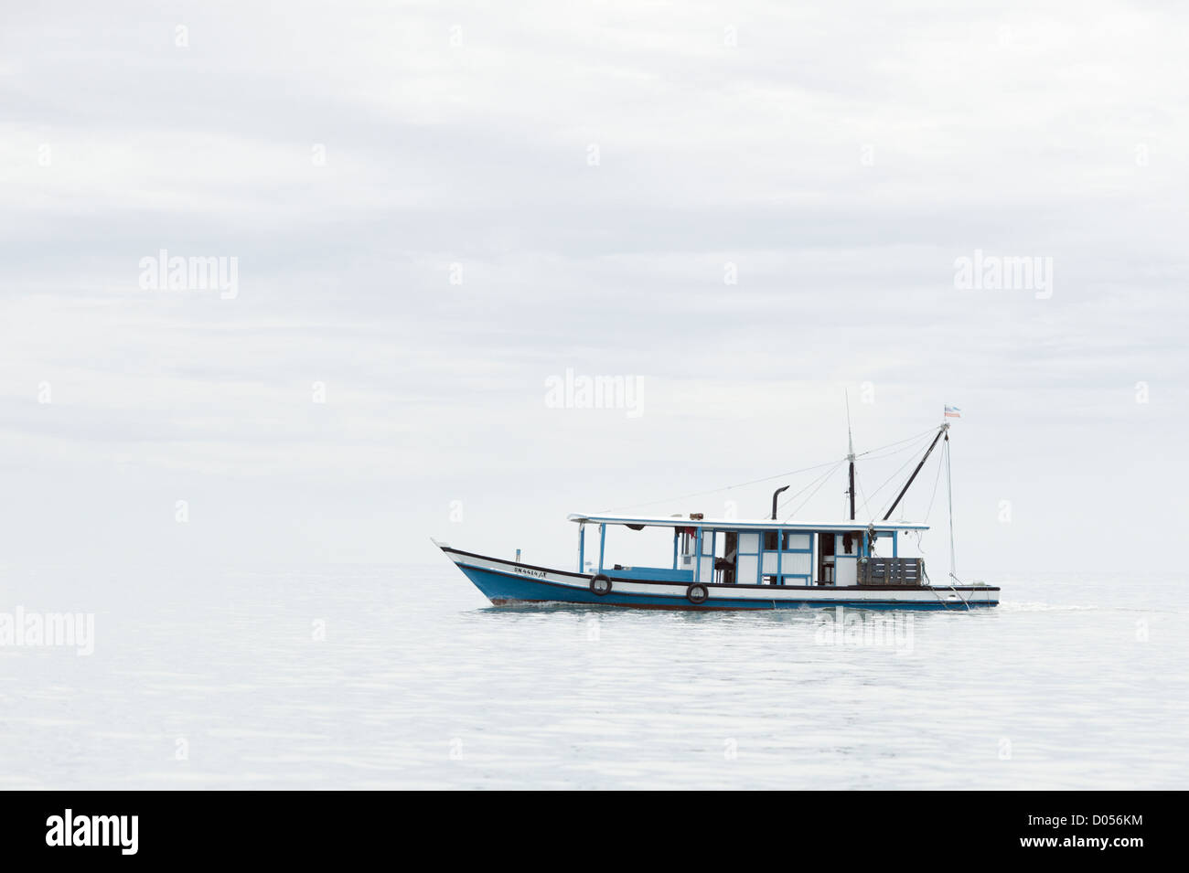 Lone fishing boat on Sulu Sea, Sabah, Borneo Stock Photo - Alamy