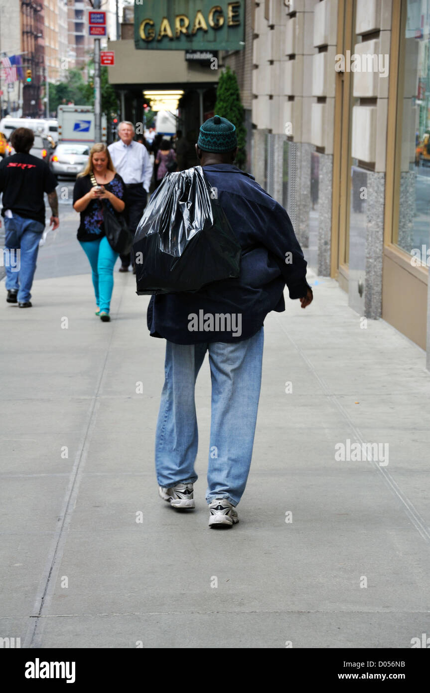 Homeless man, New York, USA Stock Photo - Alamy