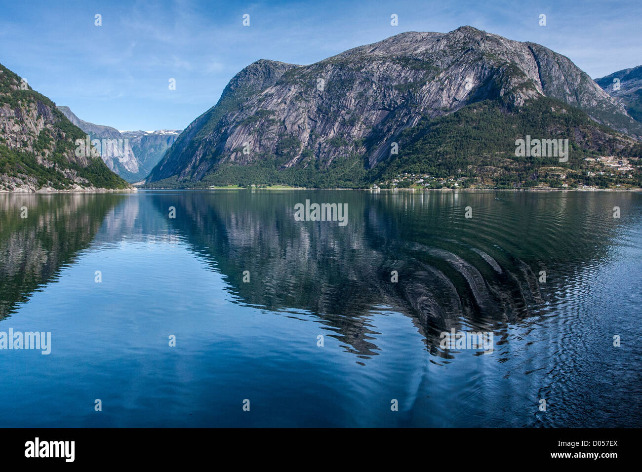 Eidfjord from Hardanger Fjord Norway Stock Photo - Alamy