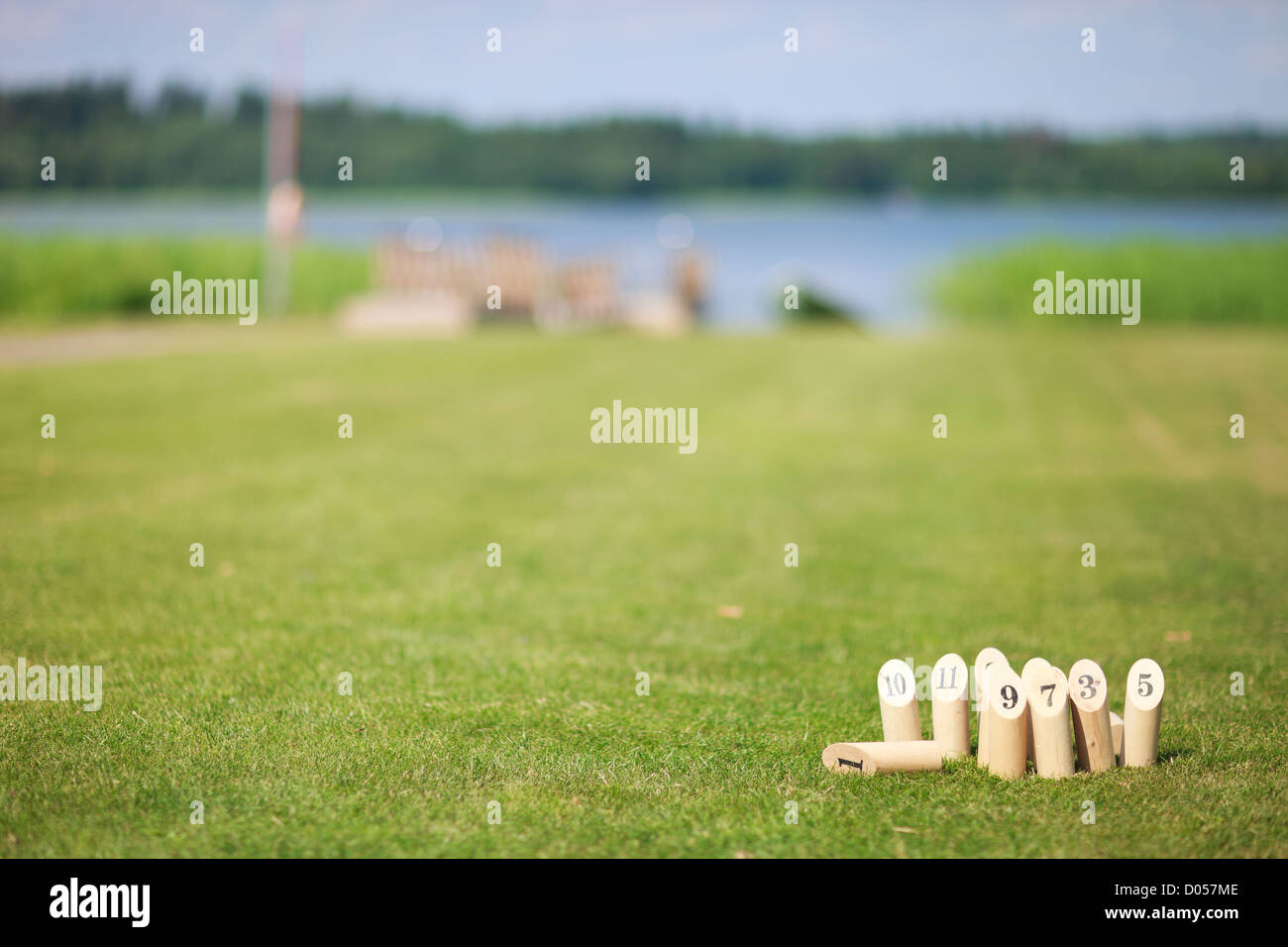 Golf course Finnish traditional game Stock Photo - Alamy
